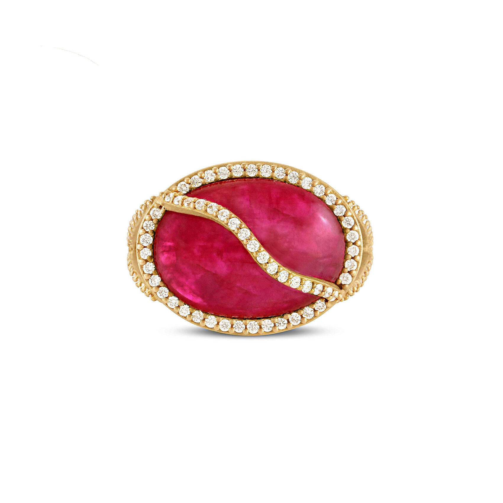 Sandy Leong Ruby Cage Ring featuring a Gemfields Mozambican ruby ...