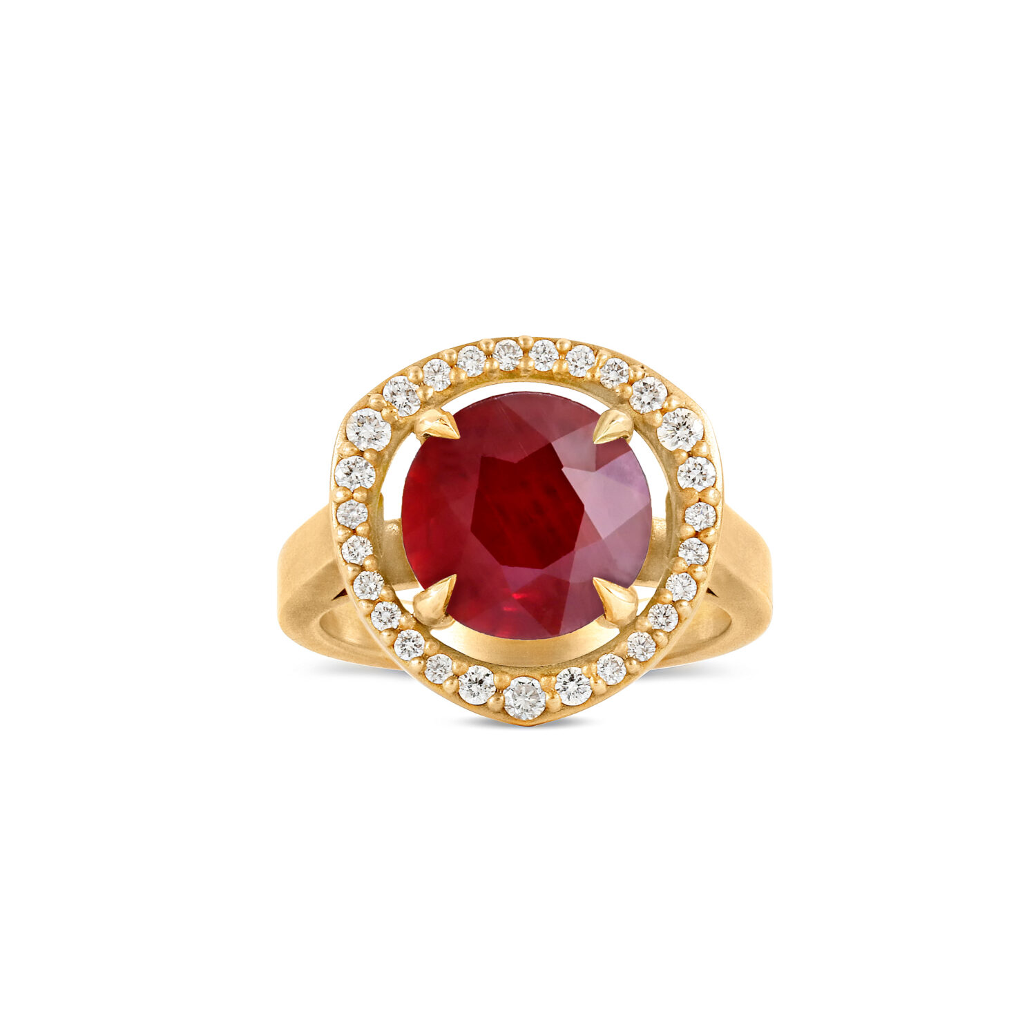 Sandy Leong Ruby Halo Ring featuring Gemfields Mozambican ruby - Gemfields