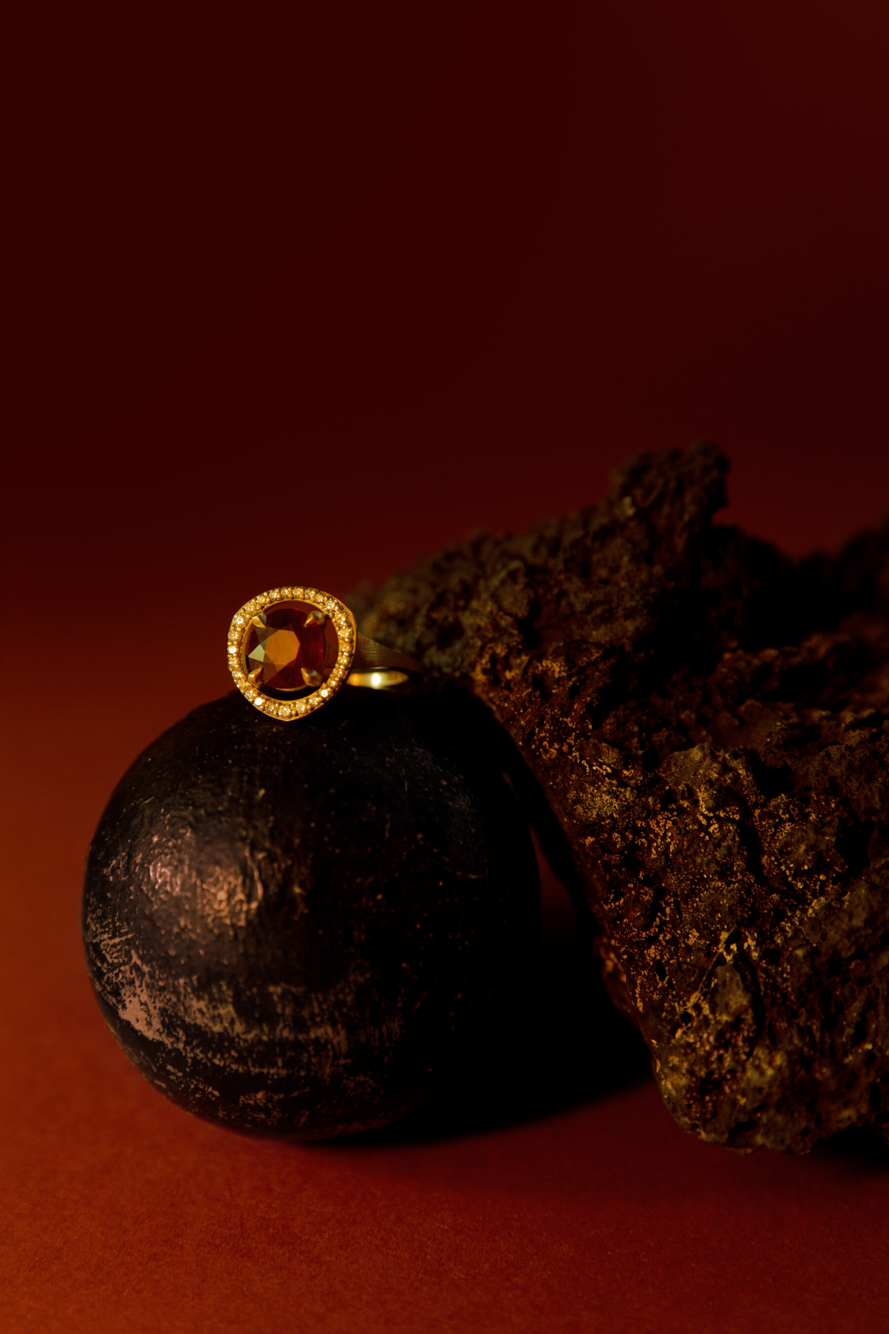 Sandy Leong Ruby Halo Ring featuring Gemfields Mozambican ruby - Gemfields