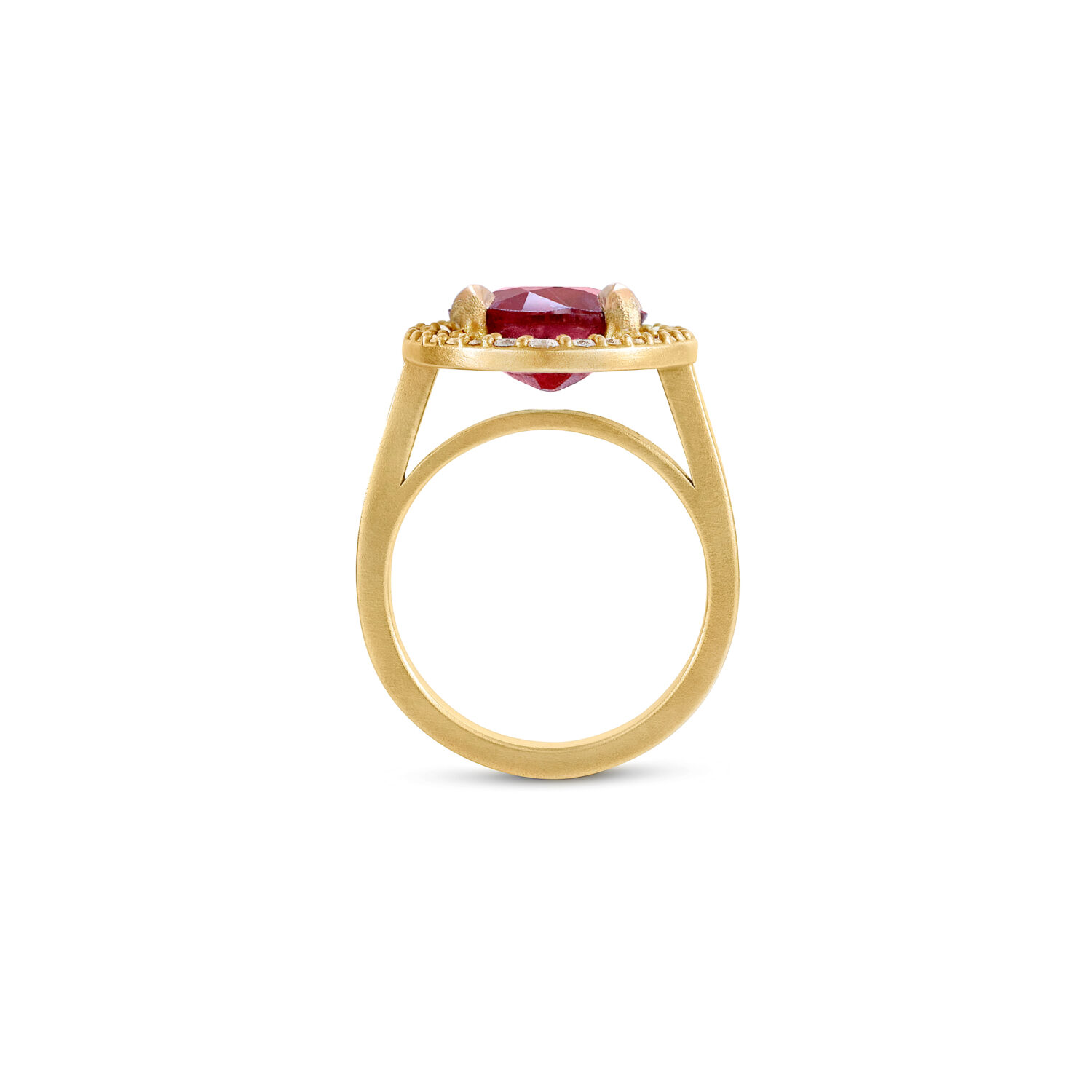Sandy Leong Ruby Halo Ring featuring Gemfields Mozambican ruby - Gemfields