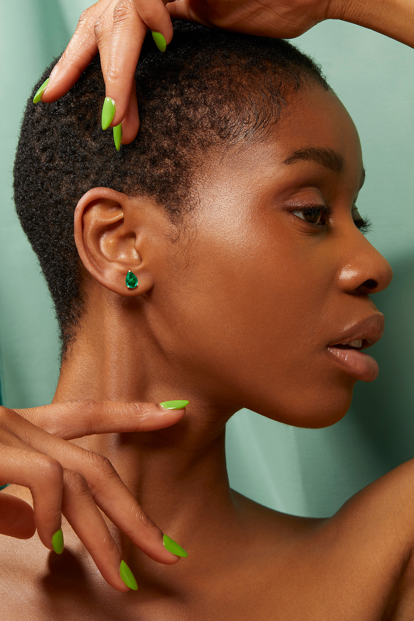 House of Meraki x Gemfields Aurora Emerald Stud Earrings - Gemfields