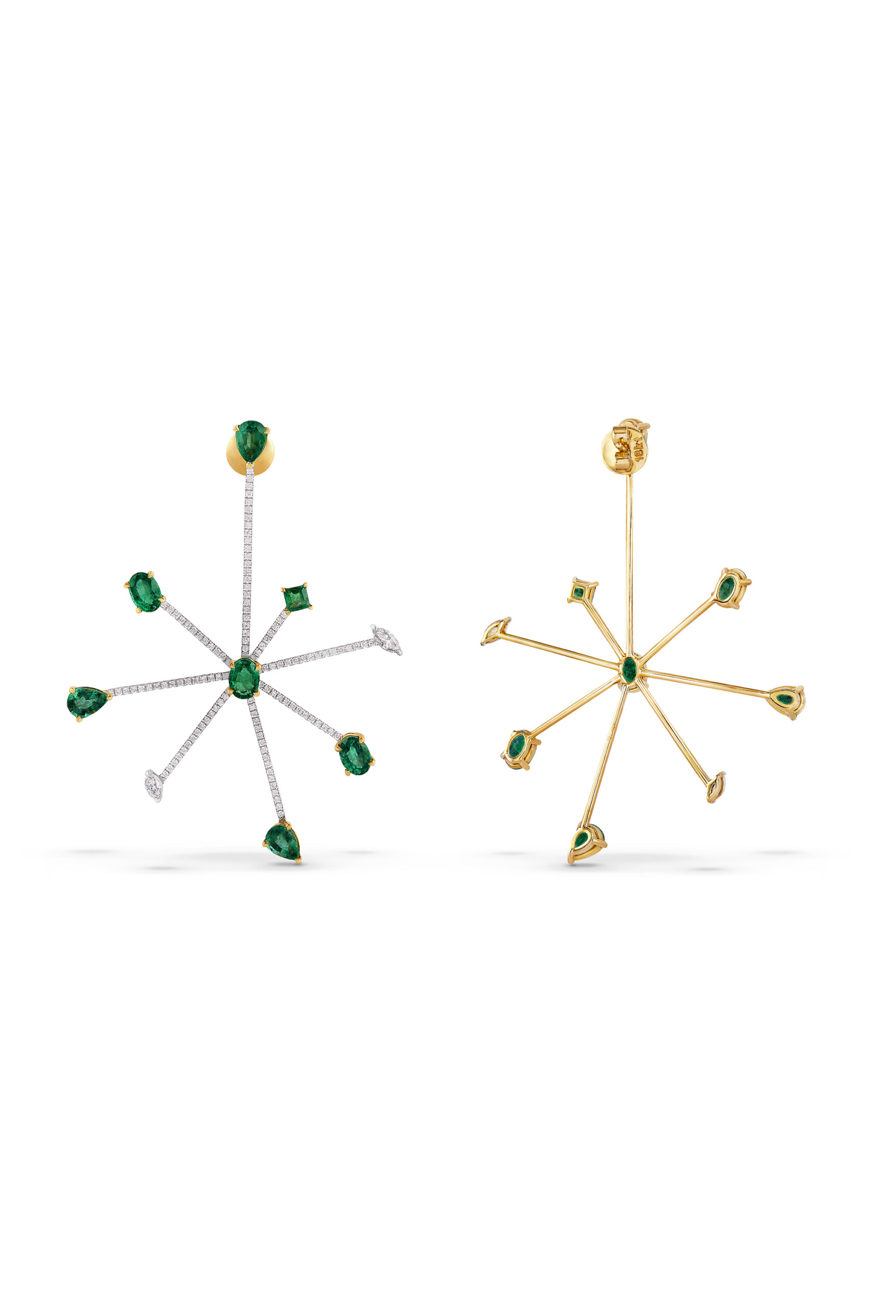 House of Meraki x Gemfields Jellyfish Emerald and Diamond Earrings ...
