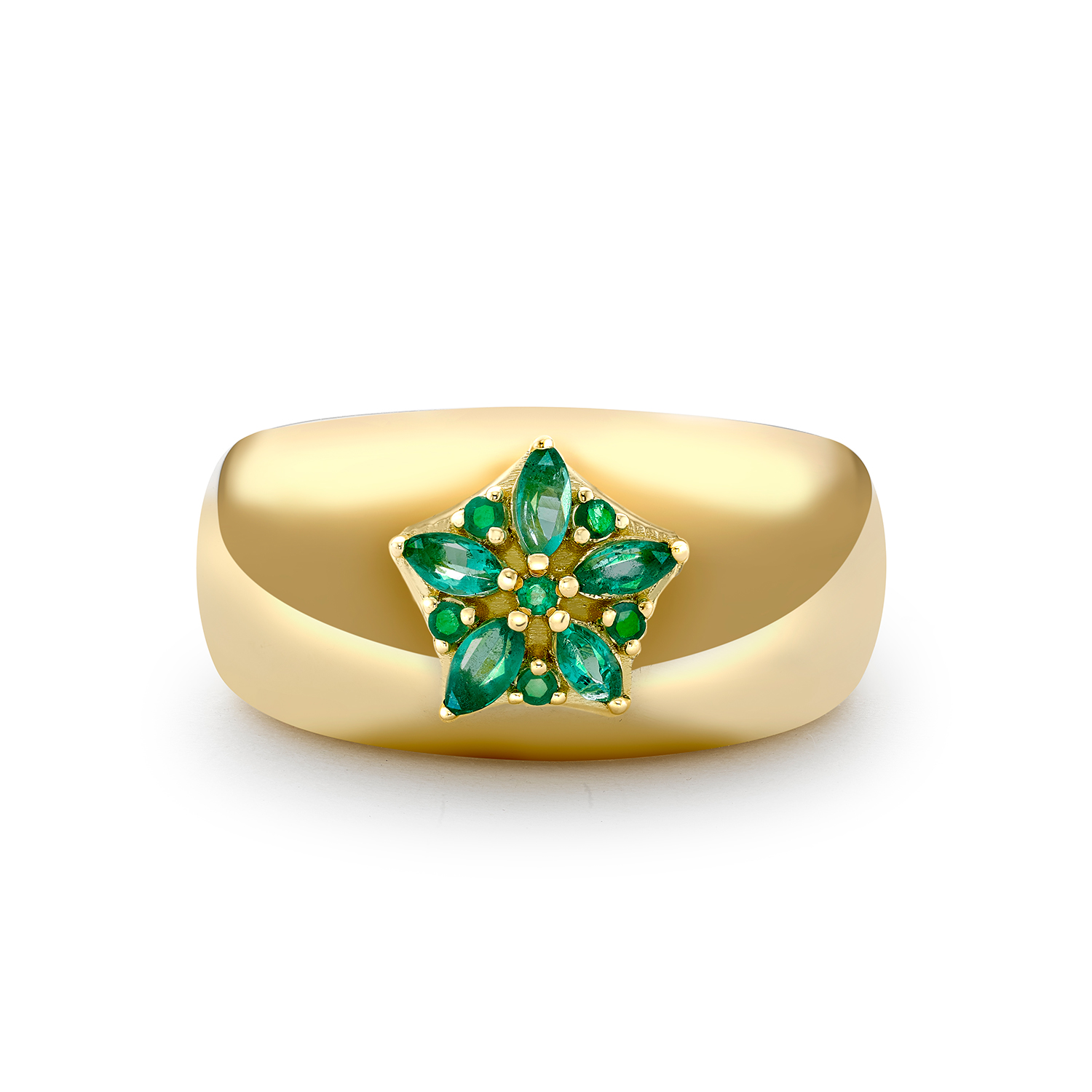 Nilufer Fine Jewellery x Gemfields Fleur Sparkle Emerald Ring - Gemfields