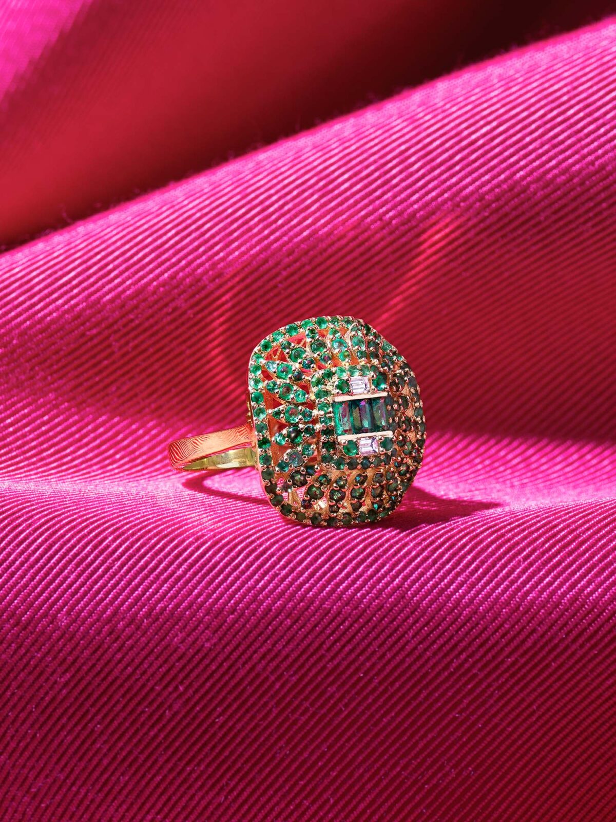 Nilufer Fine Jewellery x Gemfields Mirage Emerald Cocktail Ring - Gemfields